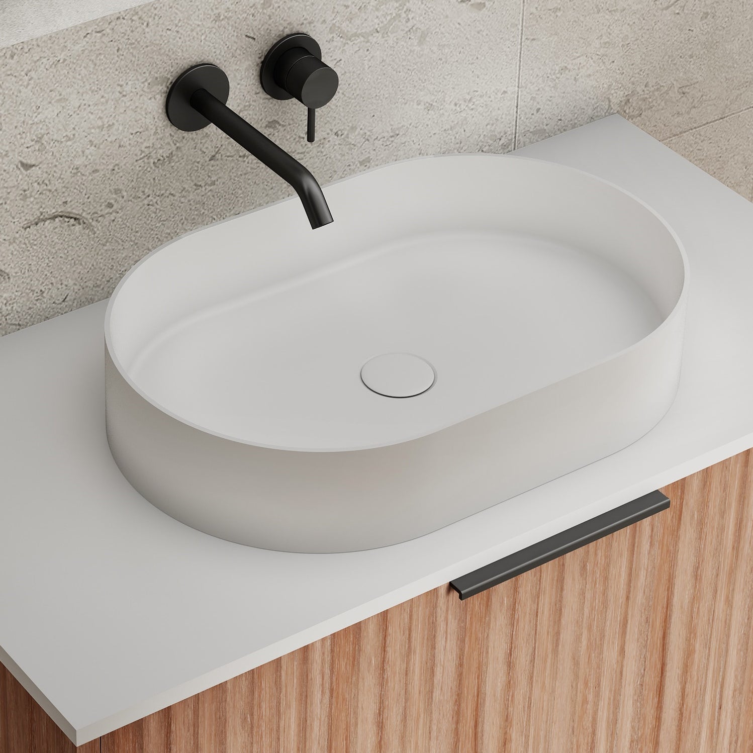 Elegant Pill Above Counter Basin — Cassa Design