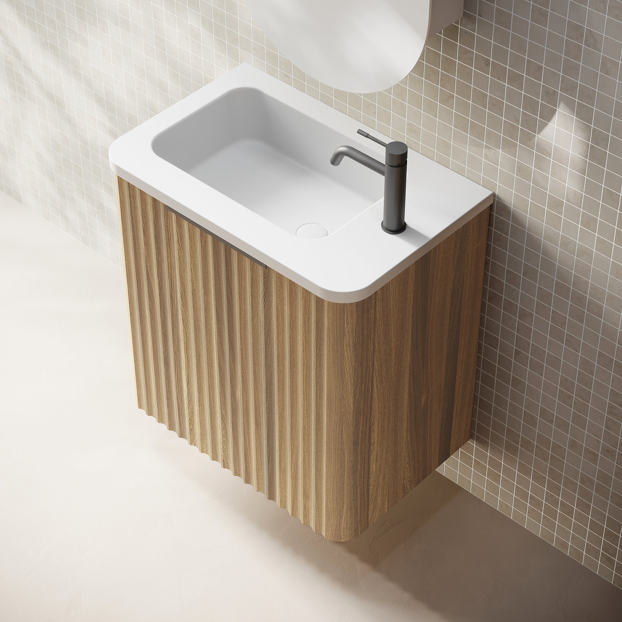 Gravity 500mm Small Space Wall Hung Vanity — Cassa Design