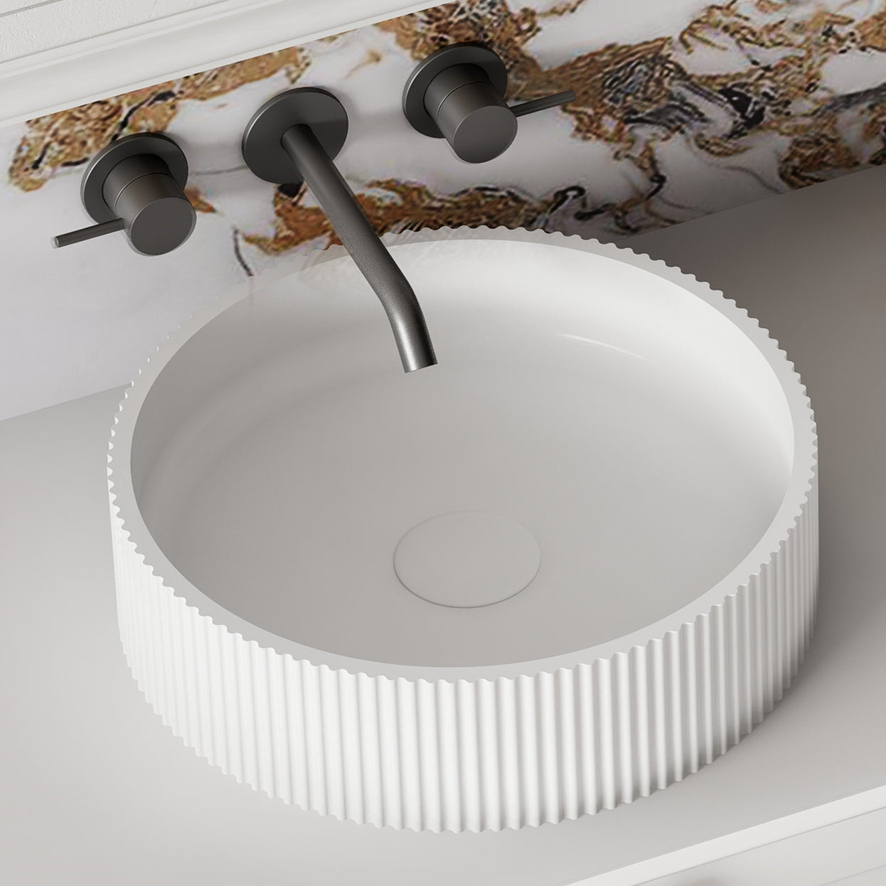 V-Groove Round Above Counter Basin — Cassa Design