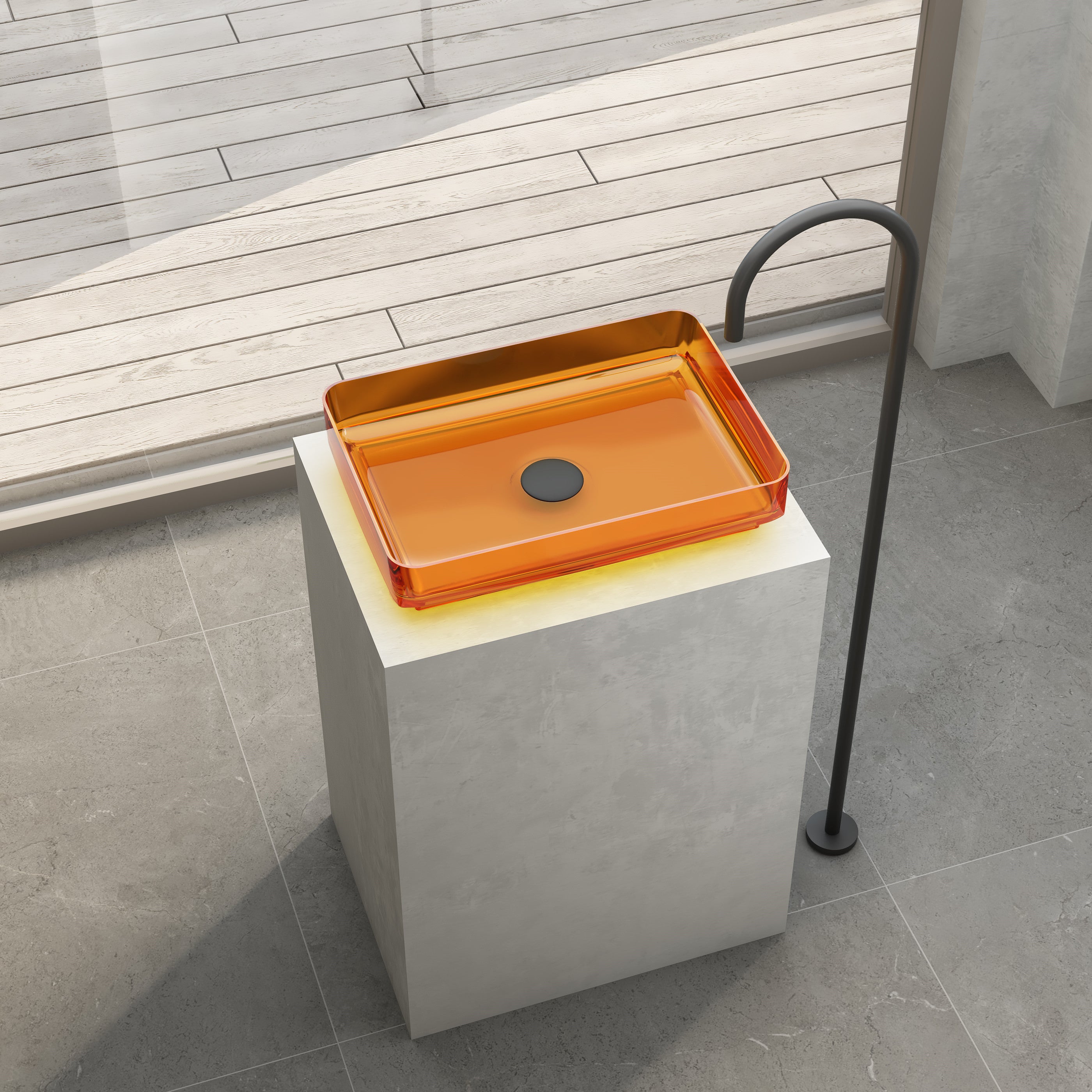 Wow Translucency Rectangular Above Counter Basin — Cassa Design