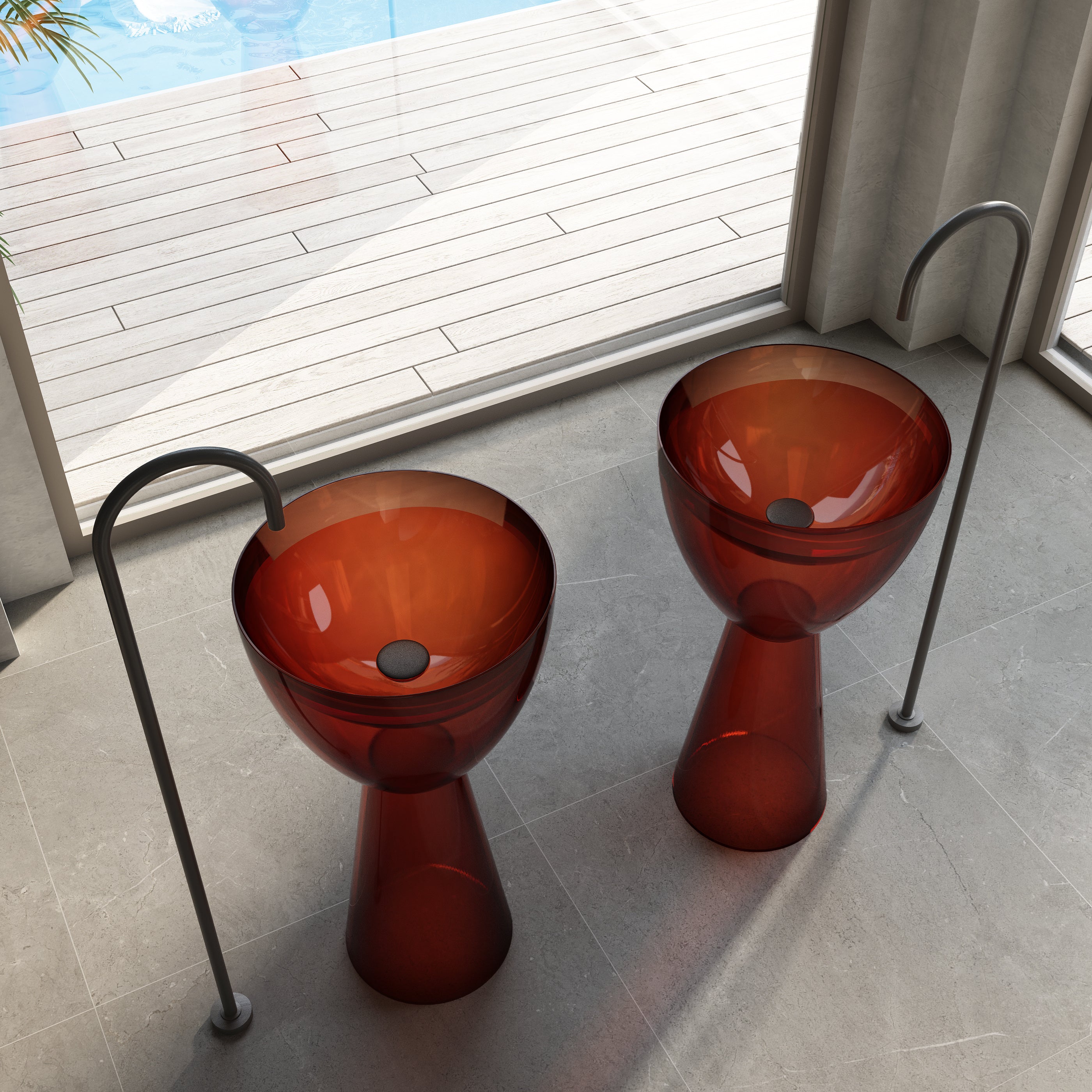 Wow Translucency Pedestal Basin — Cassa Design