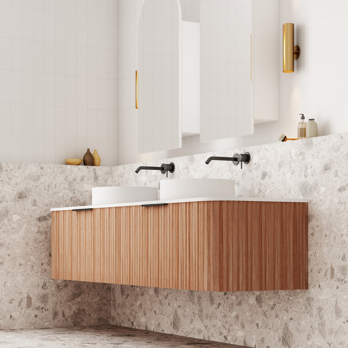 V-Groove 1800mm Wall Hung Vanity — Cassa Design