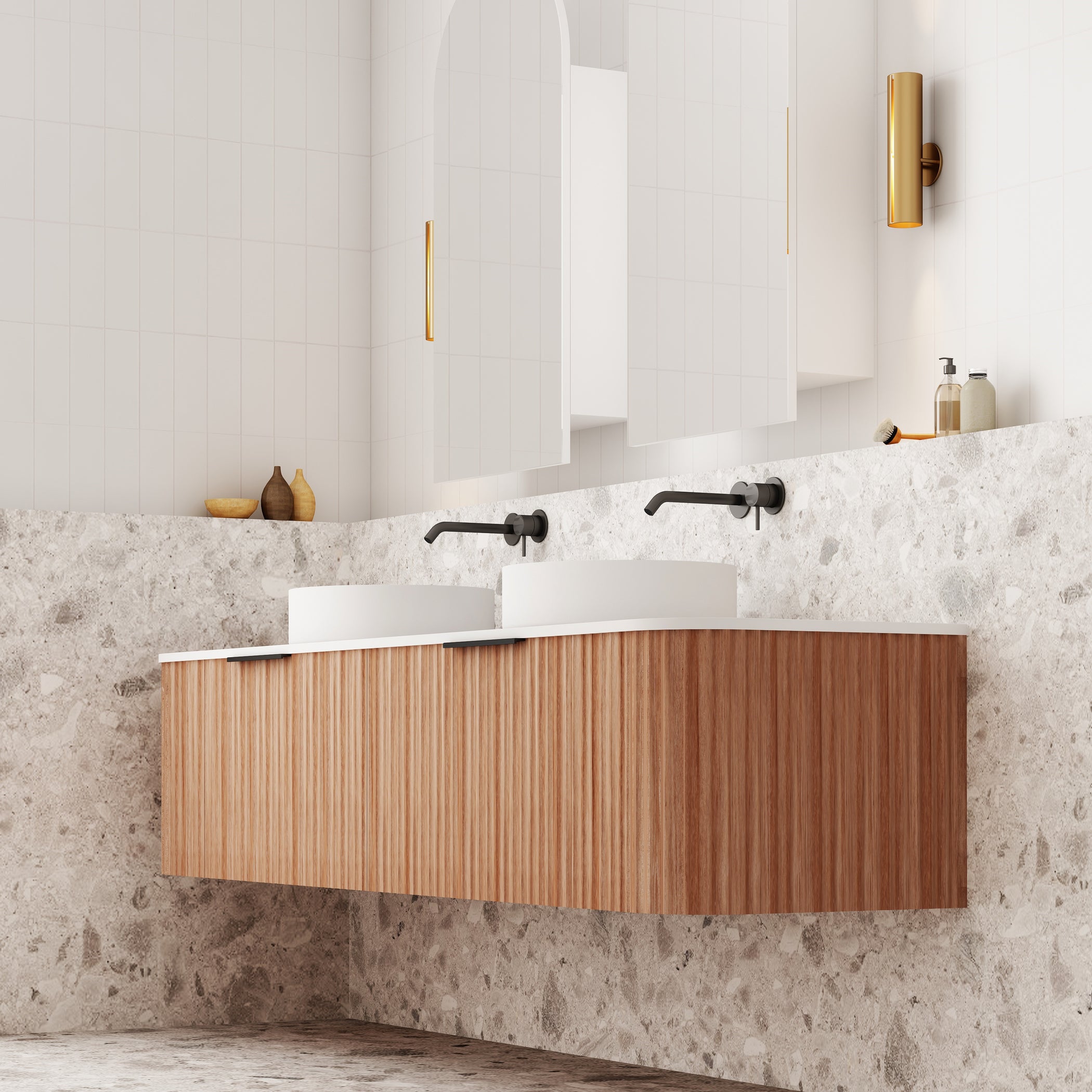 V-Groove 1800mm Wall Hung Vanity — Cassa Design